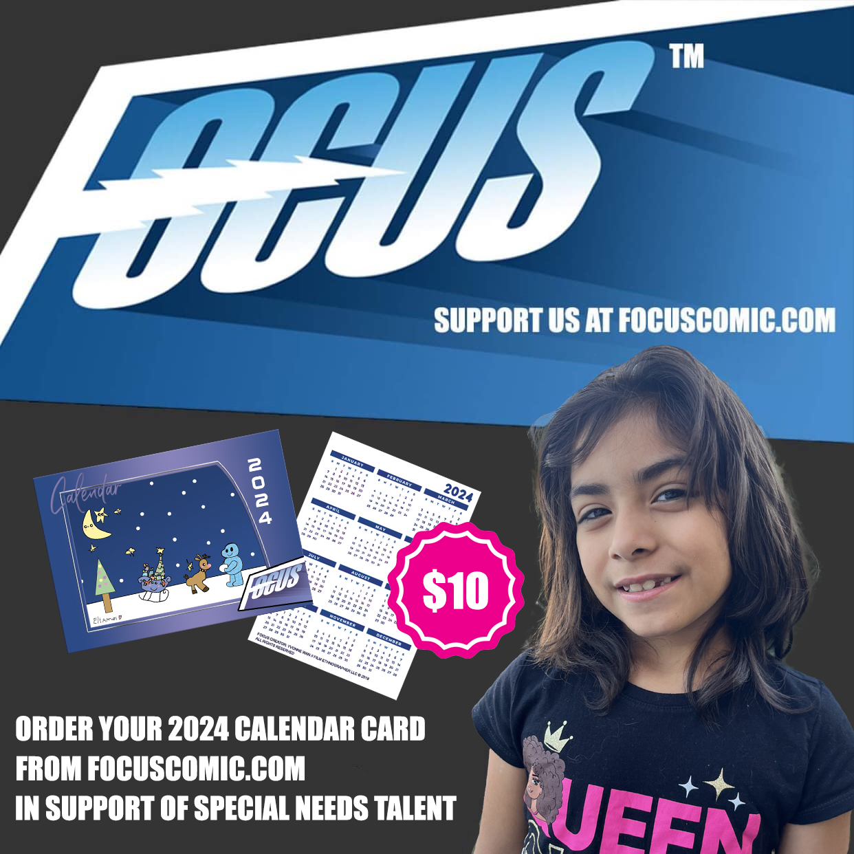 Focus Comic 2024 Calendar card – Focus Comic