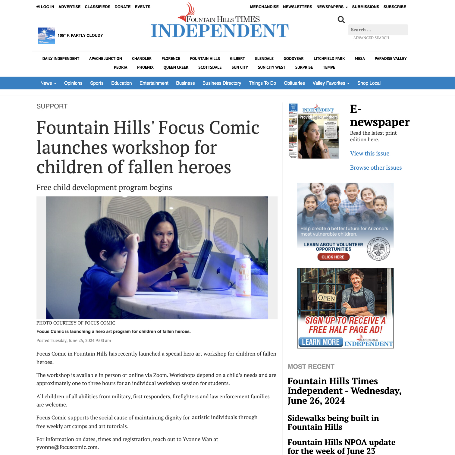 Focus Comic – An Autistic Super Hero Arrives